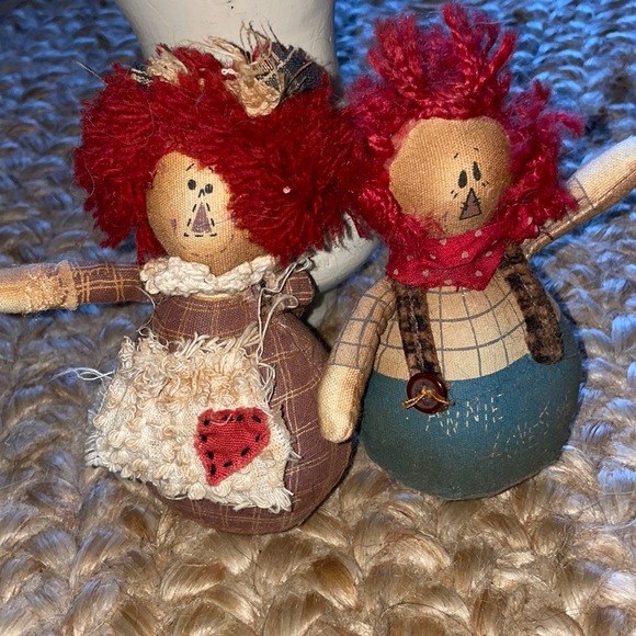 Accents | Miniature Rag Dolls Raggedy Ann And Andy Knick Knacks ...